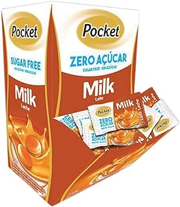 Bala Pocket Zero Acucar Milk 230g Caramelo - Distribuidora Pão de Mel Jundiaí | Doces e tudo mais!