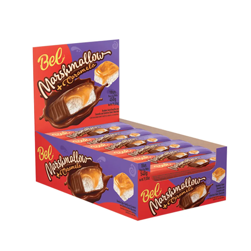 Bel Chocolate C/18 Marshmallow E Caramelo - Distribuidora Pão de Mel ...