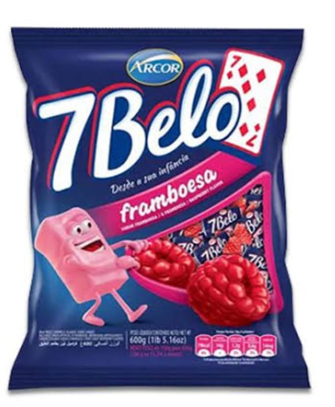Bala 7 Belo Framboesa 500g 120 Balas - Pão de Mel