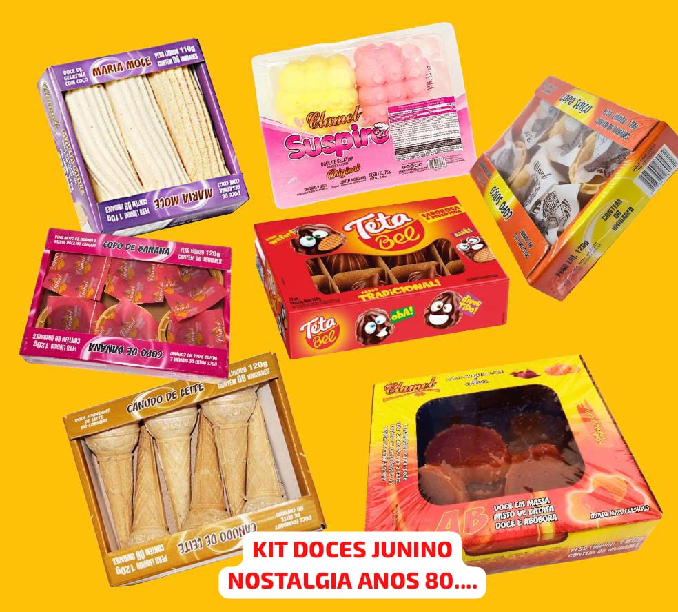 Kit doces junino nostalgia anos 80 - Distribuidora Pão de Mel Jundiaí ...
