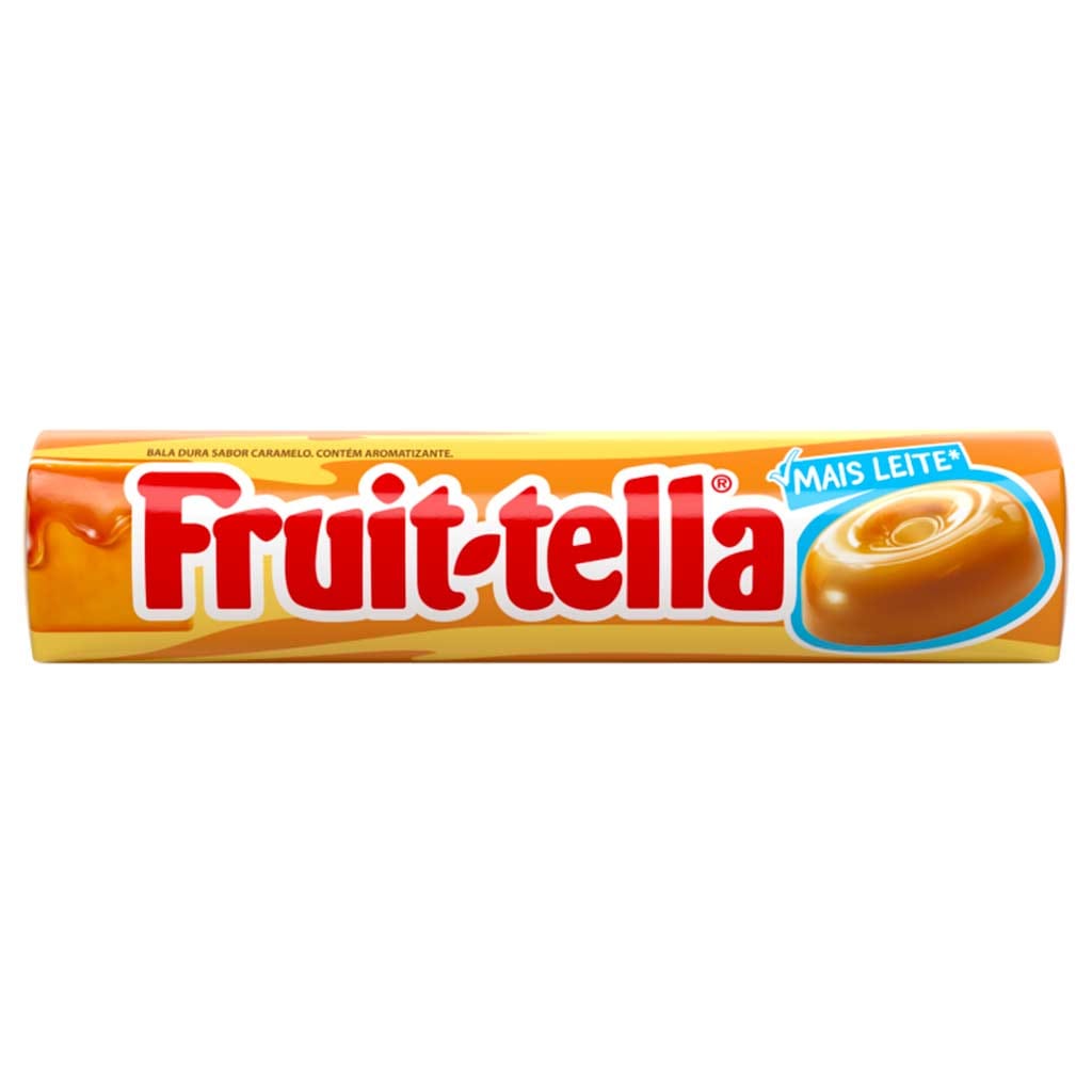 Fruit-tella camarelo dura com 15 mais leite - Distribuidora Pão de Mel ...